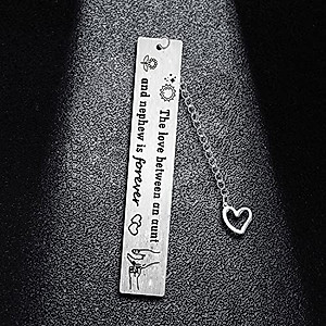 Aunt Nephew Bookmarks Nephew Gifts Bookmark from Auntie Birthday Graduation Christmas Gifts for My Nephew Best Aunt Bookmark from Nephew