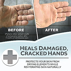 WORKMAN'S FRIEND Barrier Skin Cream - Moisturizes, Heals & Restores Dry, Cracked Skin - Shields Harsh Chemicals & Plant Oils - 3.38 ounce