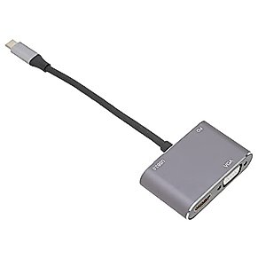USB Hub, 4 in 1 Silver Metal 5 Gbps High Speed Transmission 4 in 1 Adapter for Phones for Keyboard for Mouse for Laptops