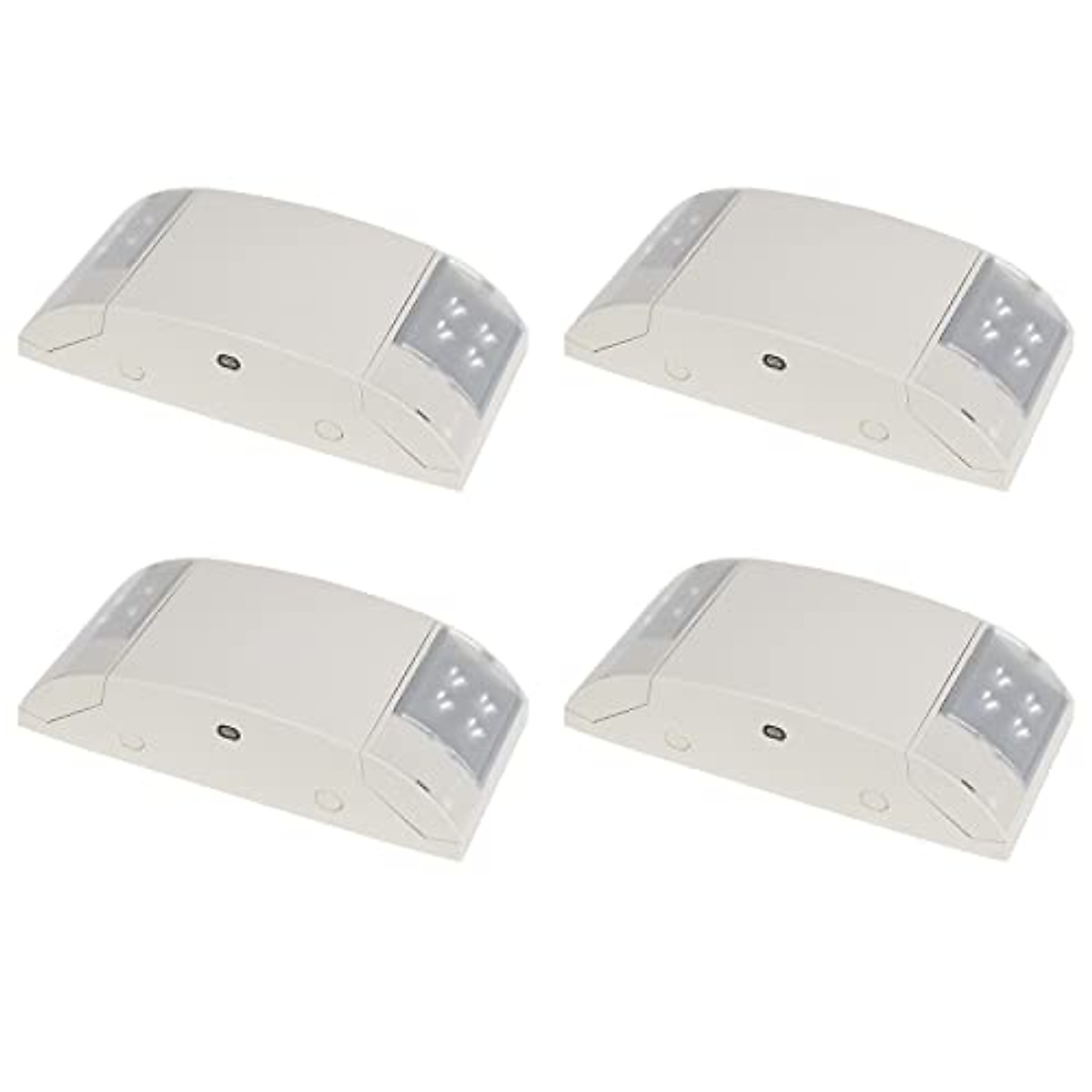 EXITLUX 4 Pack Led Exit Sign with Emergency Lighting Battery Backp -Two LED Adjustable Head -120V/277V-UL Listed-Exit Lighting -Dual LED Lamp ABS Fire Resistance for Power Failure.
