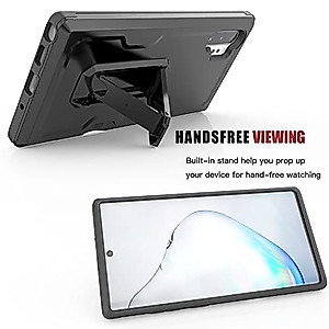 BEYOND CELL Armor Kombo Compatible with Samsung Galaxy Note 10 Plus Case (6.8”), Heavy Duty Protective Shockproof Rugged Phone Case with Belt Clip Holster & Kickstand.