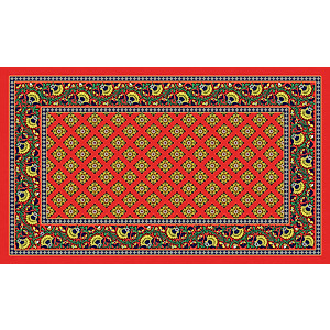 Toland Home Garden 800014 French Paisley- Red Pattern Door Mat 18x30 Inch Outdoor Doormat for Entryway Indoor Entrance
