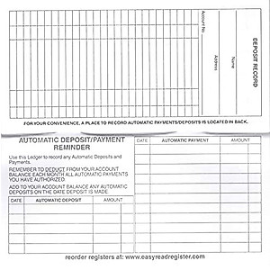 Easy Read Register 12 Check registers for Personal Checkbook - Checkbook Ledger Transaction Registers Log for Personal or Business Bank Checking Account, Saving Account, Deposit, Credit Card,