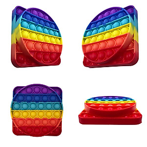 DAG Gear Fidget Push Poppers (4 Pack, Rainbow)
