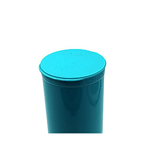 GriploK 60 Dram Pop Top Storage 7 Gram [1/4 oz] Bottles, 75 Bottle Bulk Pack – Smell Proof Waterproof Airtight Container - Dispensary Dry Herb Containers - Certified Child Resistant - BPA Free [Aqua]