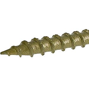 Power Pro 48618 Wood Screws, #10 x 6", Premium Outdoor Deck Screws, Rust Resistant, Epoxy Coated Bronze, 5lb Tub, 177 pcs