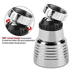 Faucet Sprayer Head 360°Rotatable LED Sink Faucet, 3-Color Temperature Sensing Control Sink Head with LED, Color Changing Faucet Tap, LED Light Water Faucet for Bathroom Toilet Kitchen