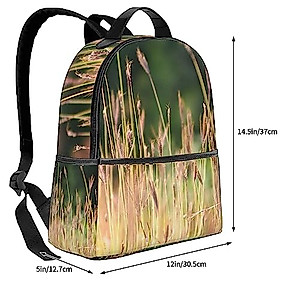 BAFAFA grasses view Printed Travel Backpack Business Work Bag Computer Bag Outdoor Sports Rucksack