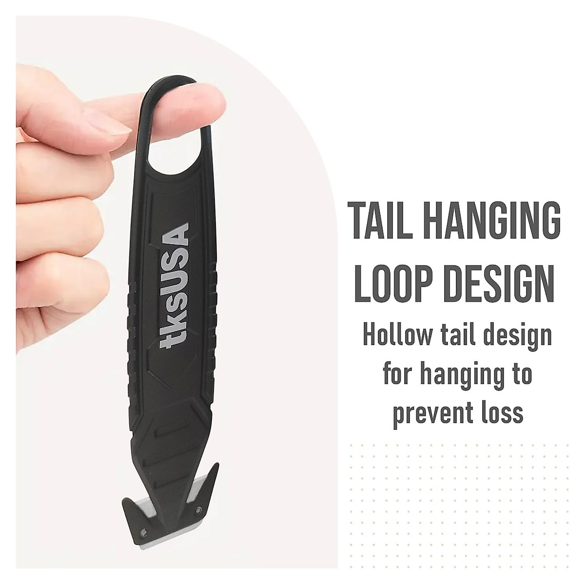 Safety Box Cutter. tksUSA here, your Cutter Stainless, Steel Package Opener. Pack Safety Knife Package Box Opener with Ergonomic Film Cutting Blade for Box, Carton, Shrink Wrap, Plastic Straps