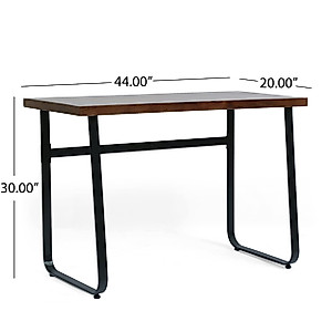 Christopher Knight Home Breaden Desk, Black + Walnut