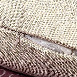 Swono Full Moon with Stars Decorative Cotton Linen Throw Waist Pillow Case Cushion Cover Grey Golden Pillowcase 18x18 Inches