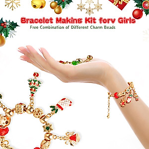 Advent Calendar 2023 Bracelets for Girls with 24 Days Christmas Countdown Calendar, 24pcs DIY Charm Jewelry Making Kit, Christmas Gift for Kids Teens Women