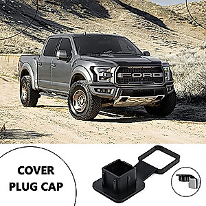 Trailer Hitch Cover Plug Cap Insert Fits 2" Receivers Black Receiver Tube Hitch Plug for RV SUV and Cars