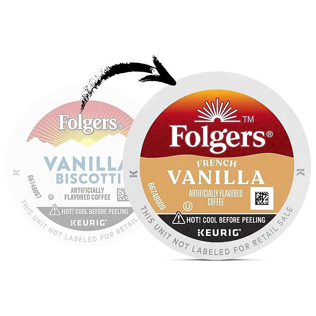 Folgers, Gourmet Selections, K-Cup Single Serve Coffee, 12 Count, 3.38oz Box(Pack of 3) (Vanilla Biscotti)