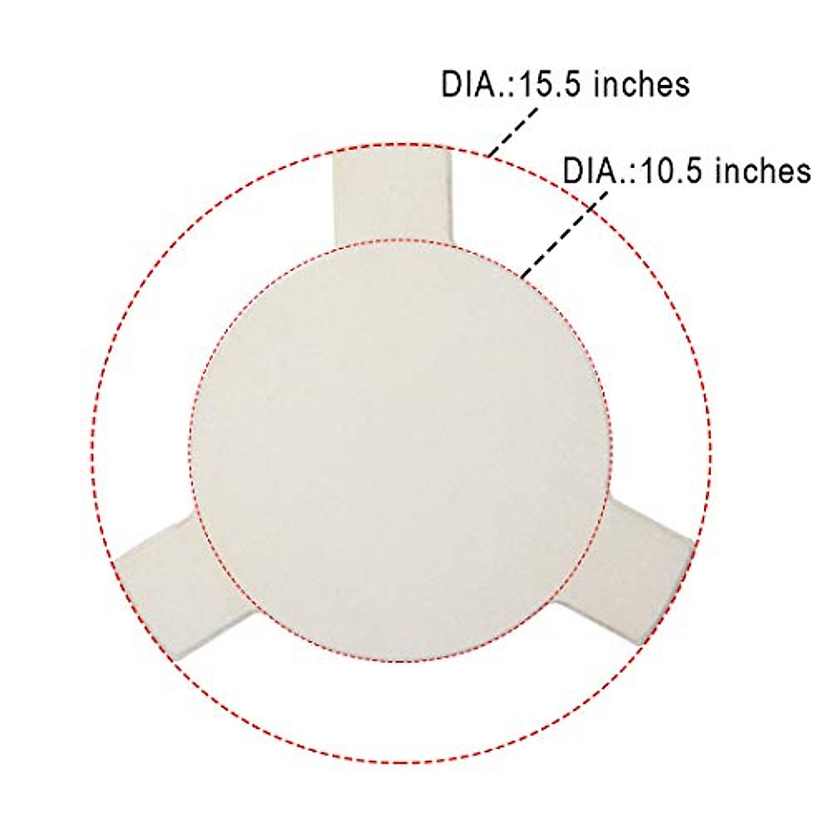 Ceramic Plate Setter Heat Deflector for Medium Big Green Egg Plate Setter Smoking Stone Pizza Stone ConvEGGtor Big Green Egg Accessories Heat Plate Replacement for Kamado Grill