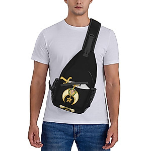 COOBAA Shriners Sling Bag Chest Shoulder Backpack Crossbody Bags For Men Women