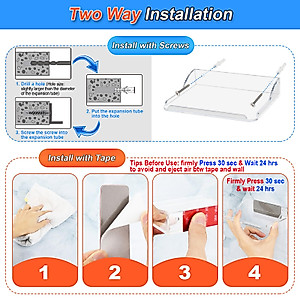 Cosmos 2 Pcs Acrylic Display Shelves Wall Figure Display Stand Floating Shelves Compatible with Funko Pop Figure Collection Box (4.5" x 3.5") - With Screws and Self Adhesive Tape, Transparent Clear
