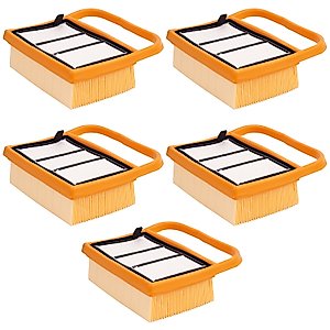 JICHEKU 4238 141 0300 Air Filter with 4238-140-1800 Pre Cleaner Compatible with 4238 140 4401 42381410300B Stihl TS410 TS420 TS410Z TS420Z TS480 TS500i Concrete Cutoff Saw Lawn Mower (5Packs)
