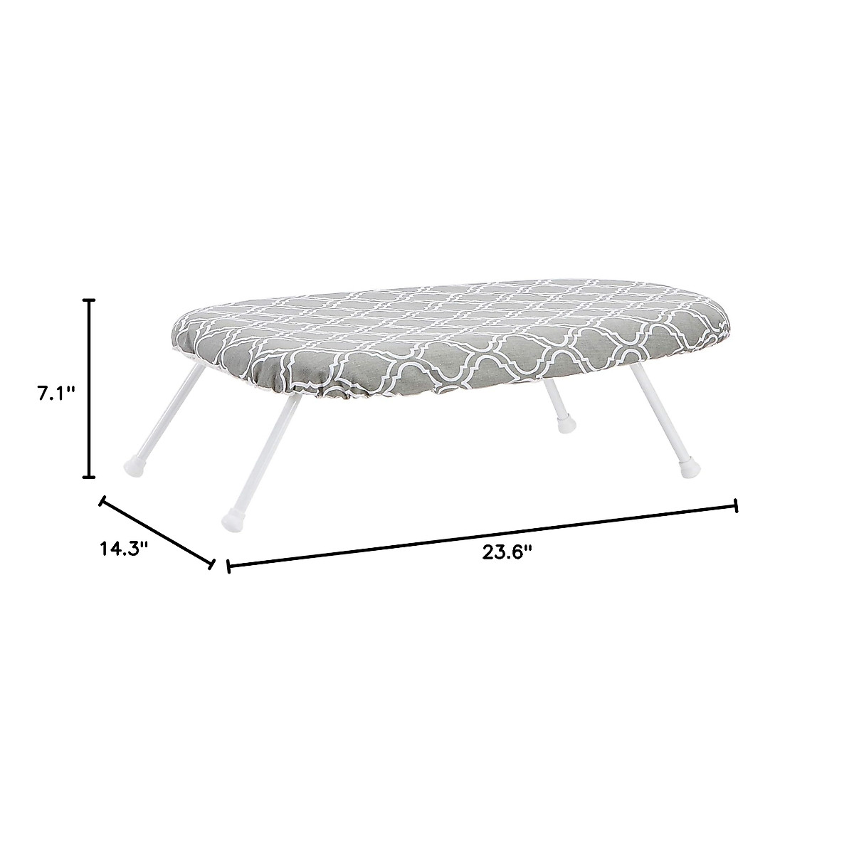 Amazon Basics Tabletop Ironing Board with Folding Legs - Trellis Removable Cover