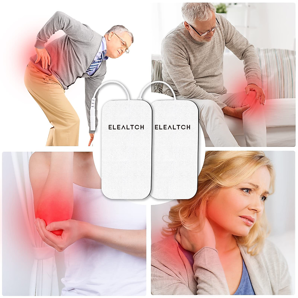 30PCS Compatible with AUVON TENS 7000 Electrode Pads for Tens Unit,Replacement Pads,2" X 4" Brand:ELEALTCH