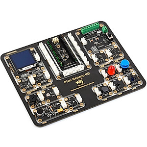 waveshare for Raspberry Pi Pico/Pico W/Pico WH, Raspberry Pi Pico Sensor Kit with Pico Expansion Board and 15 Detachable Sensors All-in-One Design, No Soldering and Wiring