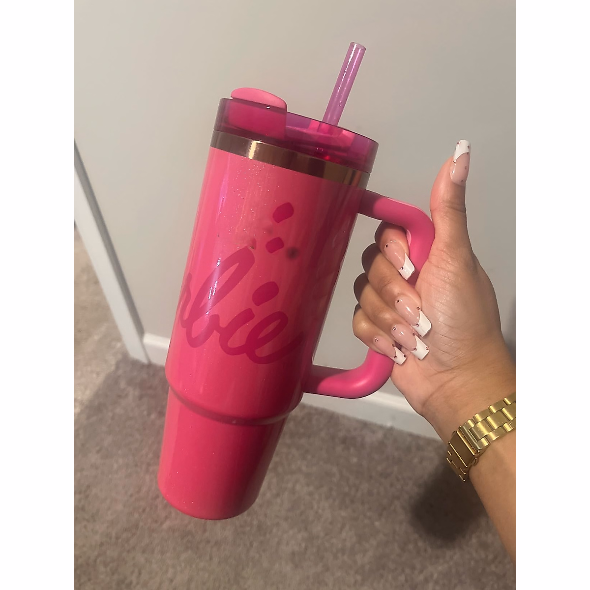 Master Jack 40oz Barb cup Icon 40 oz Tumbler Hot Pink