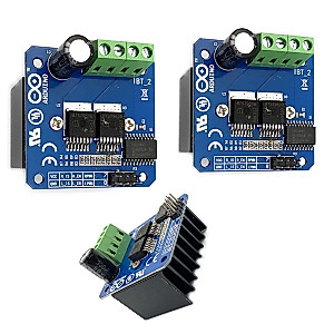 Kiro&Seeu 2PCS Double BTS7960B DC 43A Stepper Motor Driver Module H-Bridge PWM Driving Board for Arduino Smart Car