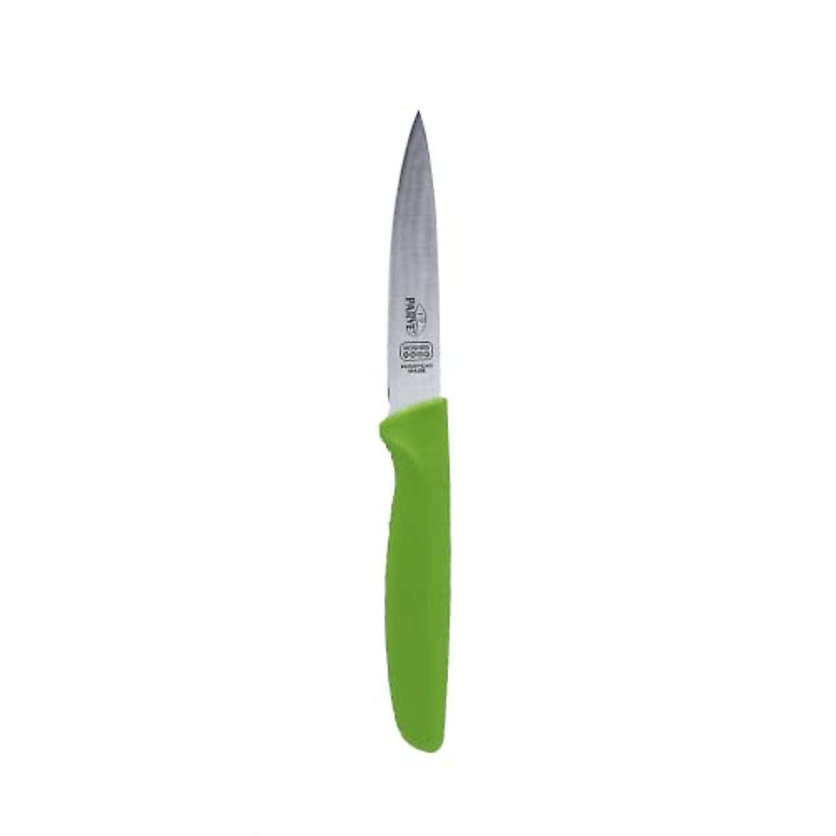 The Kosher Cook Parve Green Kitchen Knife - 4” Steak and Vegetable Knife - Razor Sharp Pointed Tip, Straight Edge - Color Coded Kitchen Tools