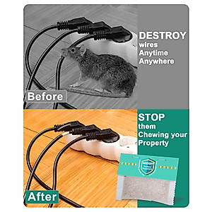 SEEKBIT Rodent Repellent, Large Peppermint Oil Repels Mice and Rats Squirrel and Other Rodents, Rat Mouse Repellent for Indoor Outdoor Attic RV Car Engines, Mouse Deterrent Keep Mice Out, 7 Pack