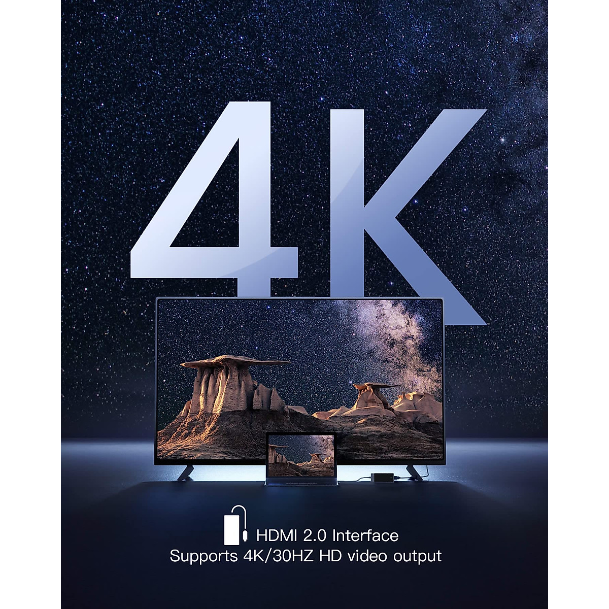 Inateck USB 3.2 Gen 2 Speed, USB C Hub with 8 Ports, HB2023