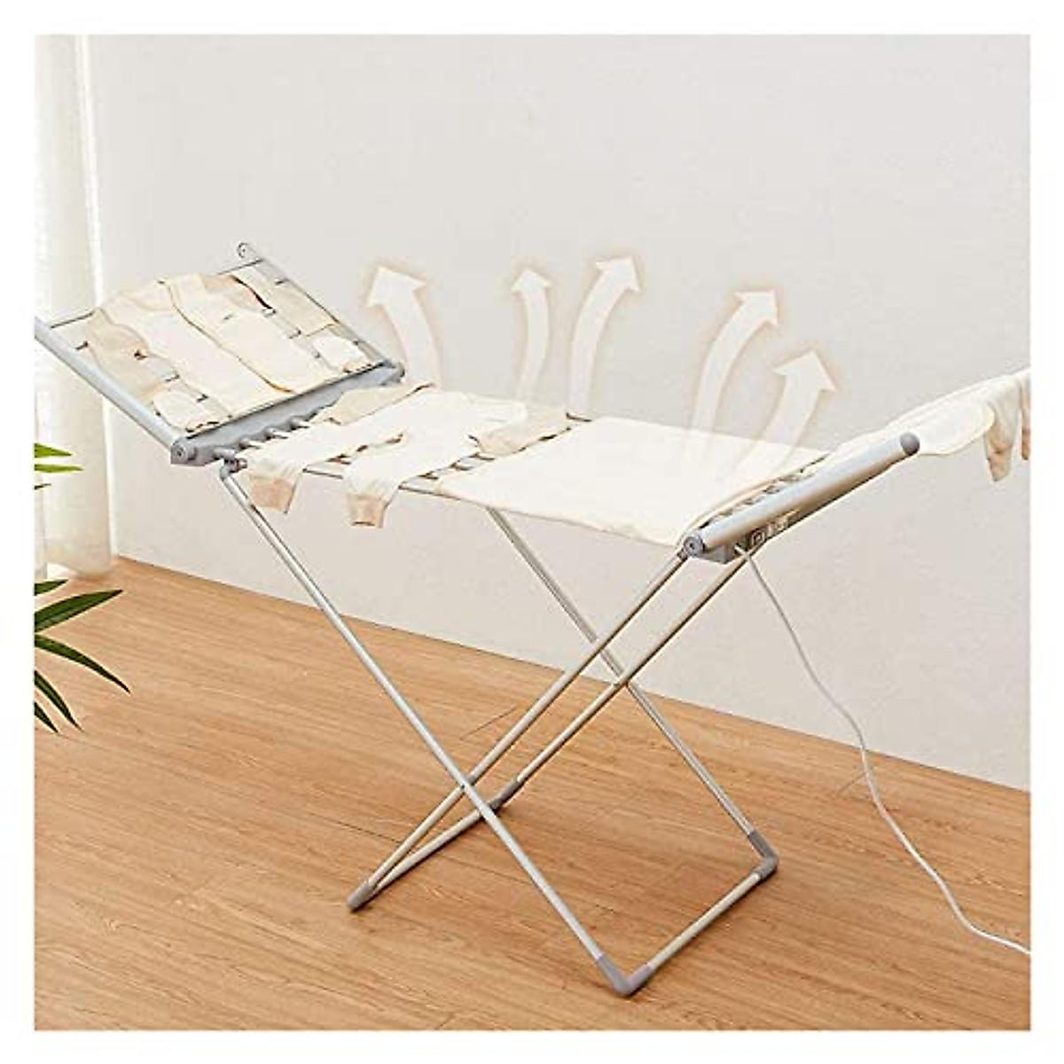 20 Bars Winged Electric Heated Clothes Airer - Energy-Efficient Indoor Horse Rack - Indoor Laundry Clothes Drying Rack - for Indoor Outdoor Home Laundry Room Apartment, Foldable