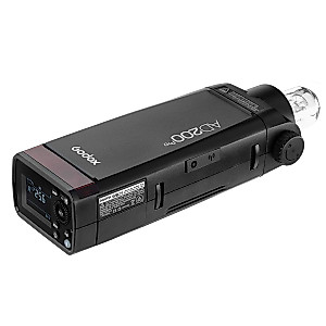 Godox AD200Pro AD200 PRO Pocket Strobe Flash, 200Ws TTL HSS 1/8000s 2.4G Studio Monolight, Lithium Battery Outdoor Speedlite with Godox H200R Ring Flash Head and Godox AK-R1 Round Head Accessories Kit