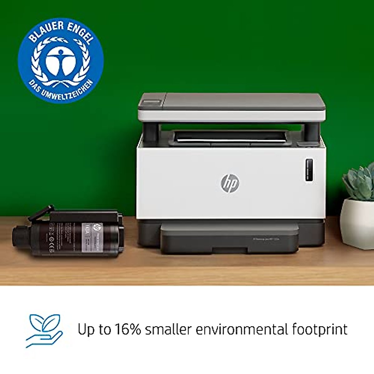 HP Neverstop Laser MFP 1202w Wireless Monochrome All-in-One Printer with cartridge-free toner tank, comes with up to 5,000 pages of toner in the box (5HG92A)