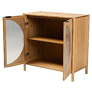 Baxton Studio Naresh End Table, 2-Shelf, Natural Brown