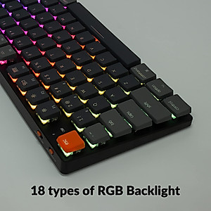 Keychron K5 SE Ultra-Slim Wireless Bluetooth/Wired USB Mechanical Keyboard with Low-Profile Gateron Red Switch, Full Size Layout 104 Keys RGB Backlight Computer Keyboard for Mac and Windows