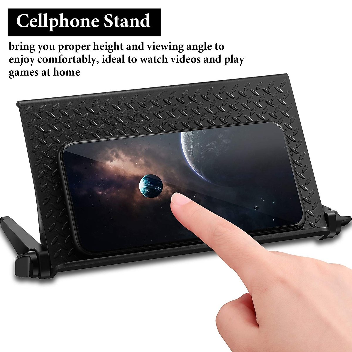 2 Pieces TV Top Shelf Screen Shelf Adjustable Monitor Top Shelf TV Storage Bracket Computer Screen Shelf for Cellphone Stand, Media Boxes, Game Console, Router and Home(8.5 x 4.5 Inch,Black)