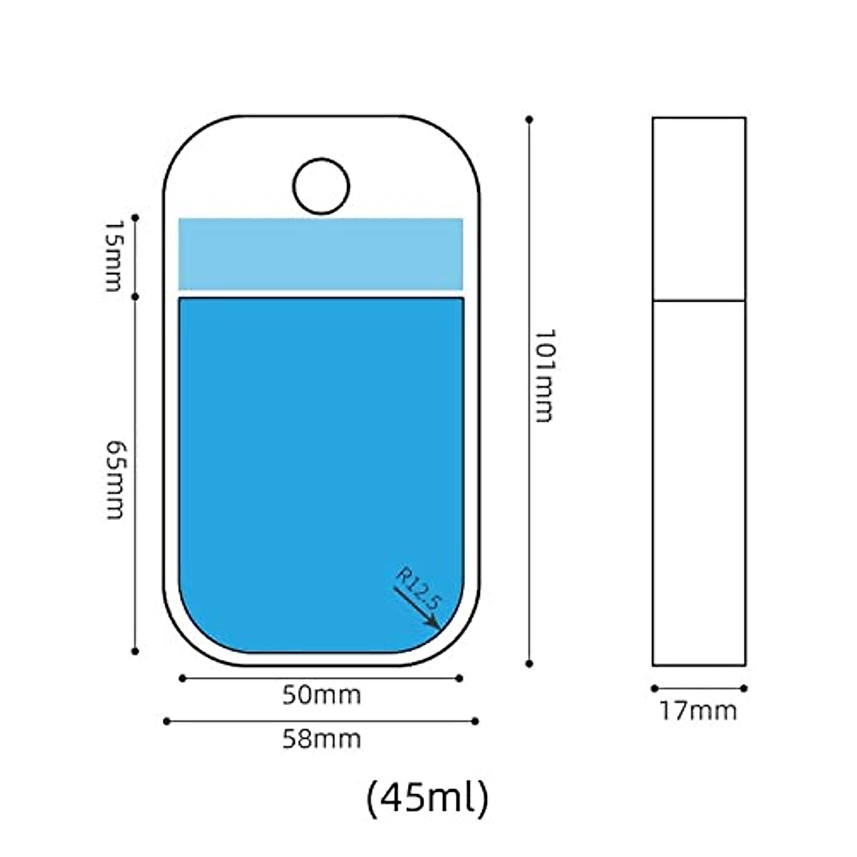 Perfume Refill Bottle, Portable Mini Hand Sanitizer Alcohol Refill Bottle with Spray Pump Cosmetic Container YW