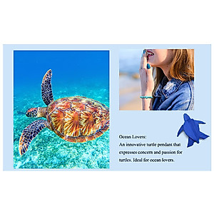 GIEIWIW Turtle Bracelet Sea Turtle Beaded Bracelet Natutal Stone Stretch Fits Most for Men Women Fashion Jewelry Gifts Black