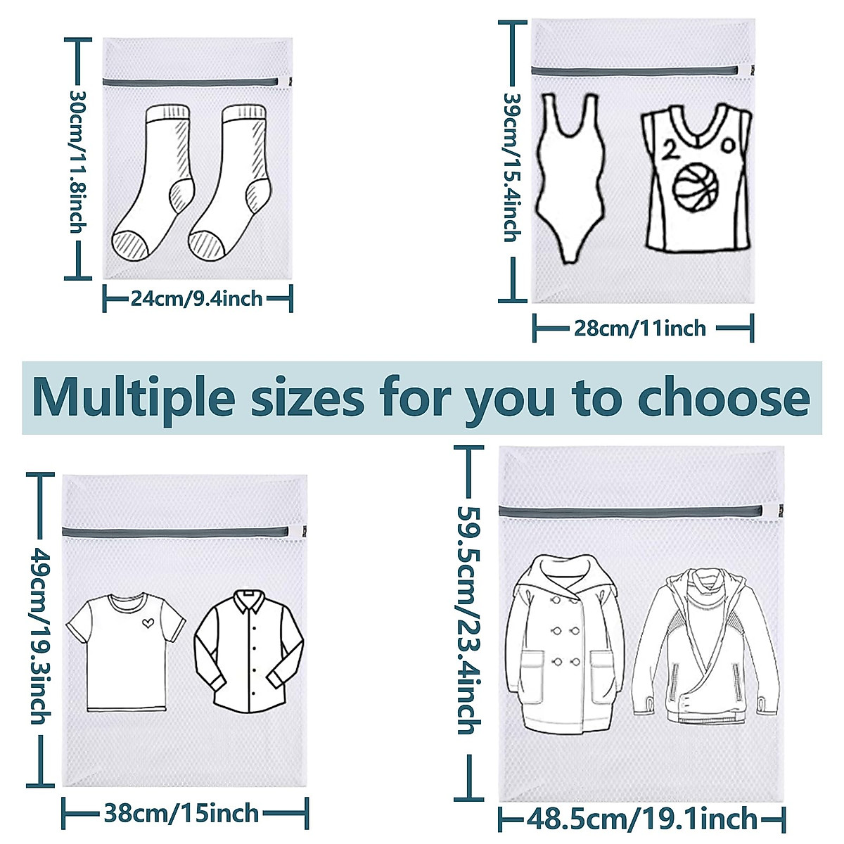 Laundry Bag,mesh laundry bags,Honeycomb laundry bags,Protect Your Delicates laundry bags wash bags,Won't wear out the washer mesh bag (2, 15.4x11inch)