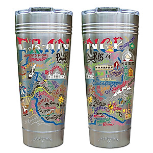 Catstudio France Thermal Tumbler | Triple Wall Insulation With Non Slip Bottom | Great Travel Cup for Water, Coffee, Tea, or Smoothies