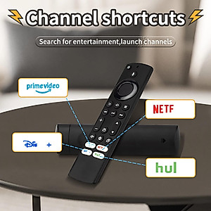 Replacement Voice Remote Control for Insignia TVs, Toshiba TVs, Pioneer TV, AMZ TV Cube and AMZ Omni TVs, 4-Series TV.