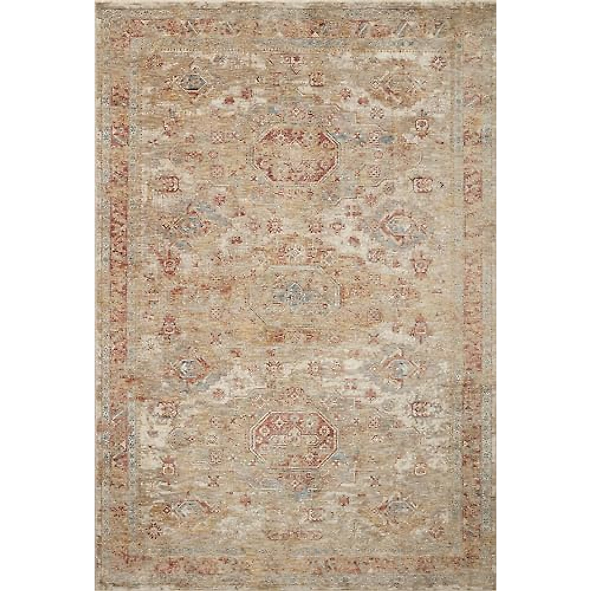 Loloi Gaia Gold/Taupe 2'-0" x 3'-0" Accent Rug
