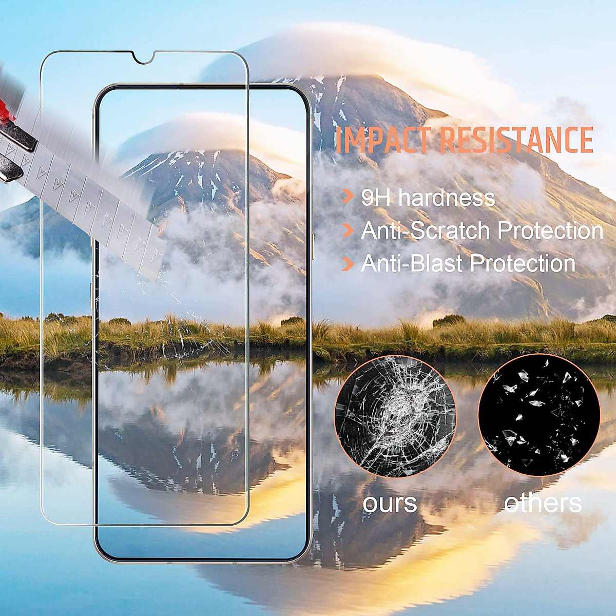 YRMJK 3+3 Compatible OnePlus 10T Screen Protectors + Camera Lens Protectors, 3D Full Coverage 99% HD Clarity 9H Premium Tempered Glass Compatible OnePlus 10T