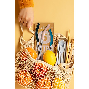 purifyou 14.5 inch Stainless Steel Straws With Platinum Silicone Tips, For Stanley and other 40 oz Tumbler, Extra Long & Wide Set of 5 Reusable Drinking Metal Straw with Portable Case & Cleaning Brush