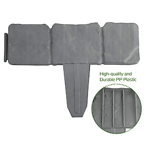 20 Pcs Plastic Garden Edging, Fence Imitation Stone, Garden Fence – Folding Mosaic Garden Fence Gray (Grey)