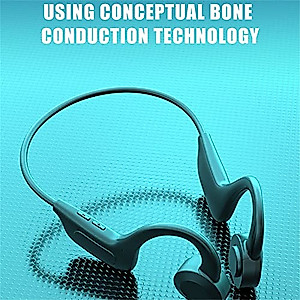 Handfree TWS Bone Conduction Earphones Bluetooth 5.1 Deep Bass Headphones Wireless Ear Hook Headset Waterproof Sports Business Earbuds 1pcs (Black)