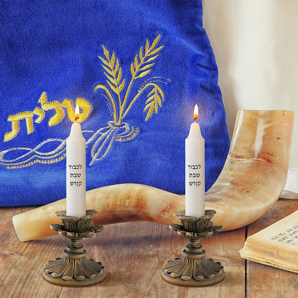 Conelist 12 Pcs Shabbat Candles Traditional Shabbos Candles Shabbat Candlesticks for Hospital Dorm Travel On-to-go Sabbath Candles Ideal Judaica Gifts Shabbos Gifts Passover Gifts