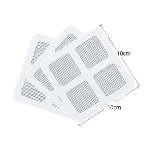 MICALOR Disposable Shower Drain Hair Catcher, 100 Pack, 4 x 4 inch Square Mesh Stickers Hair Catcher Shower Drain for Bathroom, Laundry, Bathtub, Kitchen, Sink