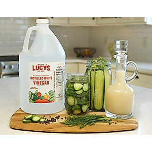 Lucy's Family Owned - Natural Distilled White Vinegar, 1 Gallon (128 oz) - 5% Acidity (White Vinegar, 1 Gallon (128 fl oz.))