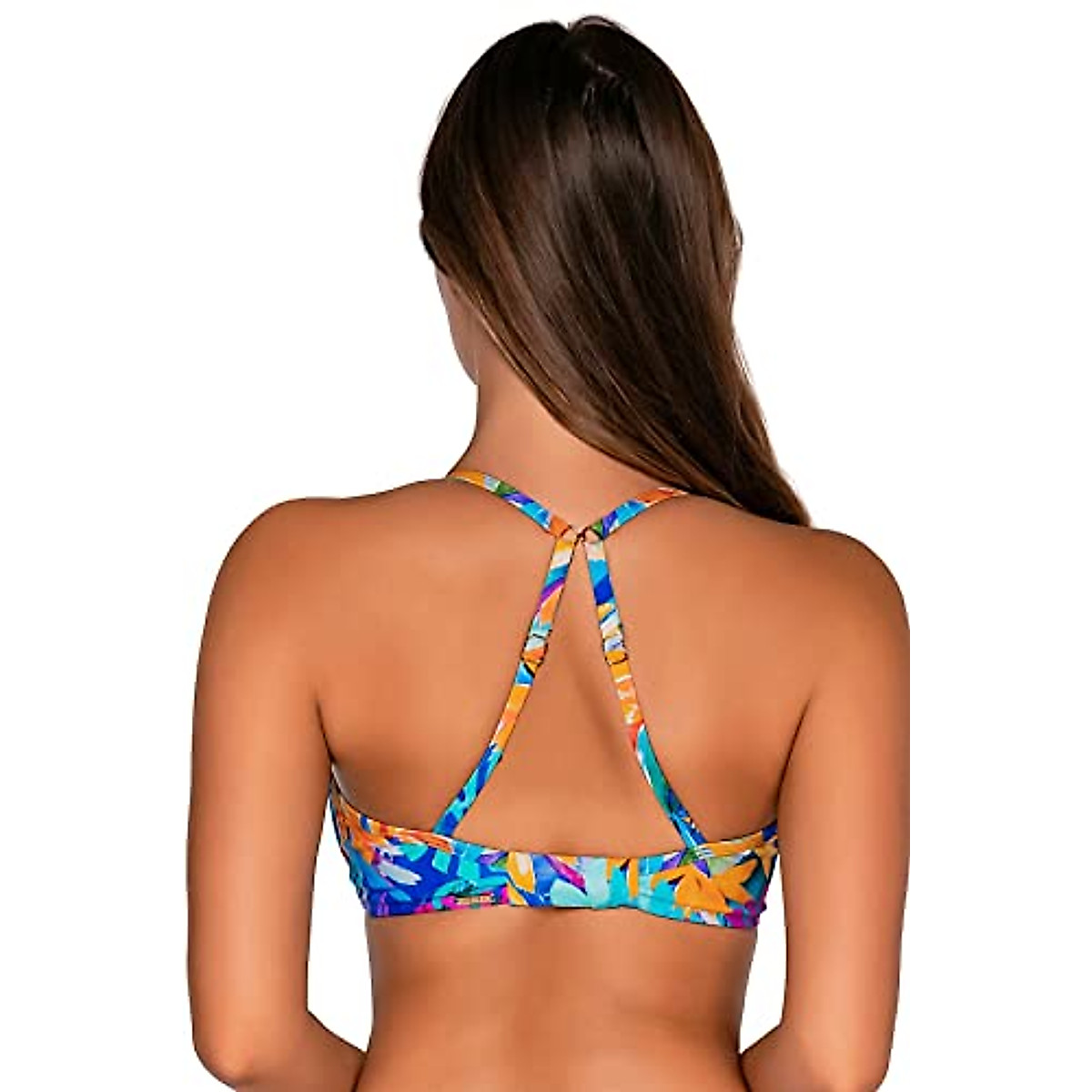 Sunsets Crossroads Underwire Women's Swimsuit Bikini Top with Unpadded Cups, Alegria, 34D